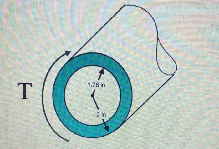 Solved The permissible shear stress for the tube shown in | Chegg.com