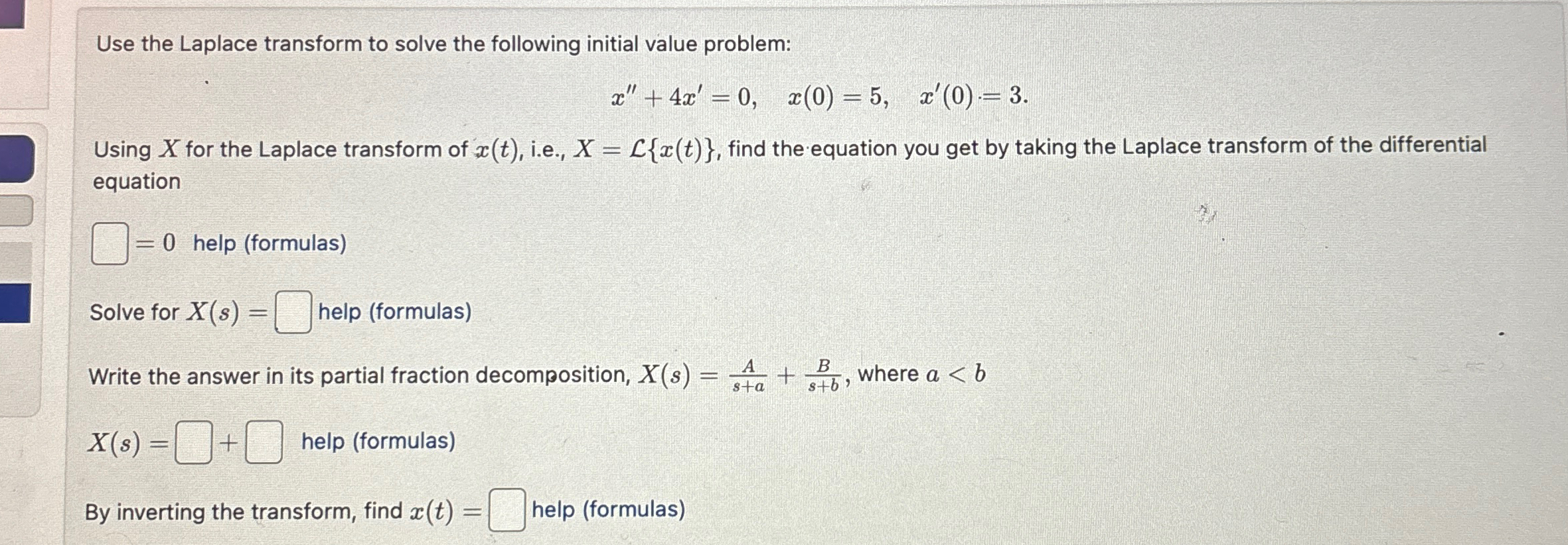 Solved Use the Laplace transform to solve the following | Chegg.com