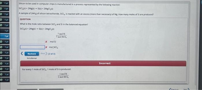 Solved 5CO3(s)+2Mg(s)→5(s)+2MgCl2(s) A sample of 244 g of | Chegg.com