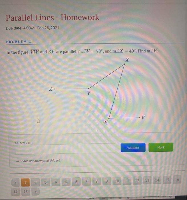 Solved Parallel Lines - Homework Due date: 4:00 AM Feb 28, | Chegg.com