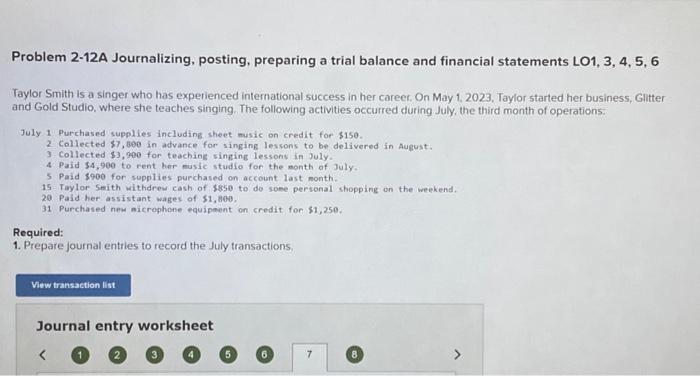 Solved ints eBook Print References Exercise 2-13 General nal | Chegg.com