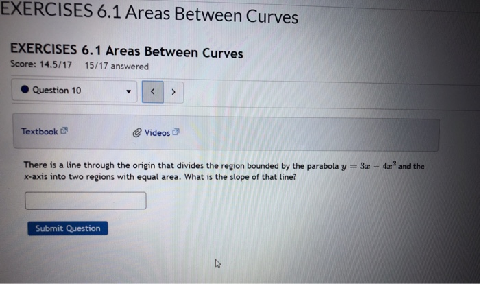 Solved EXERCISES 6.1 Areas Between Curves EXERCISES 6.1 | Chegg.com