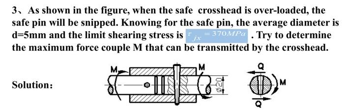 Solved 3、As shown in the figure, when the safe crosshead is | Chegg.com