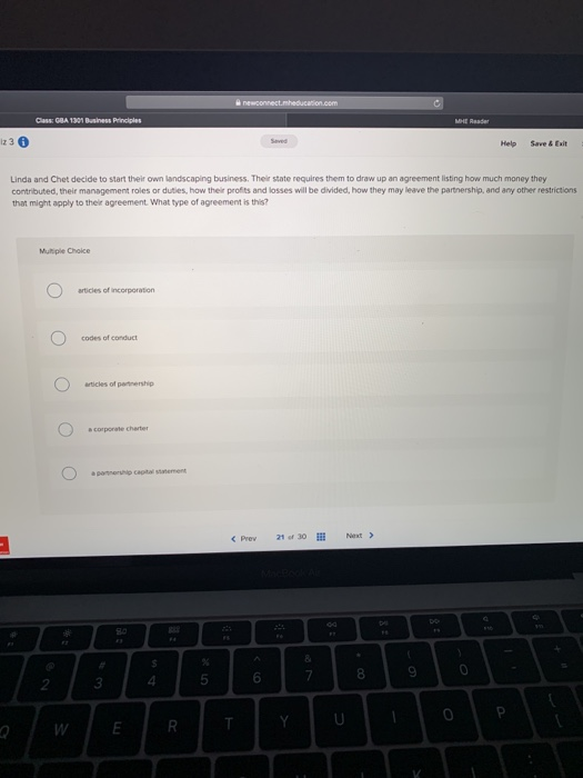 Solved newconnect. meducation.com Class: GBA 1301 Business | Chegg.com