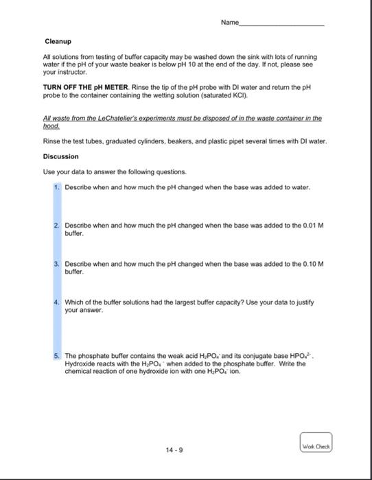 Solved Buffer Capacity of 0.10 M Phosphate Buffer 1. USING A | Chegg.com