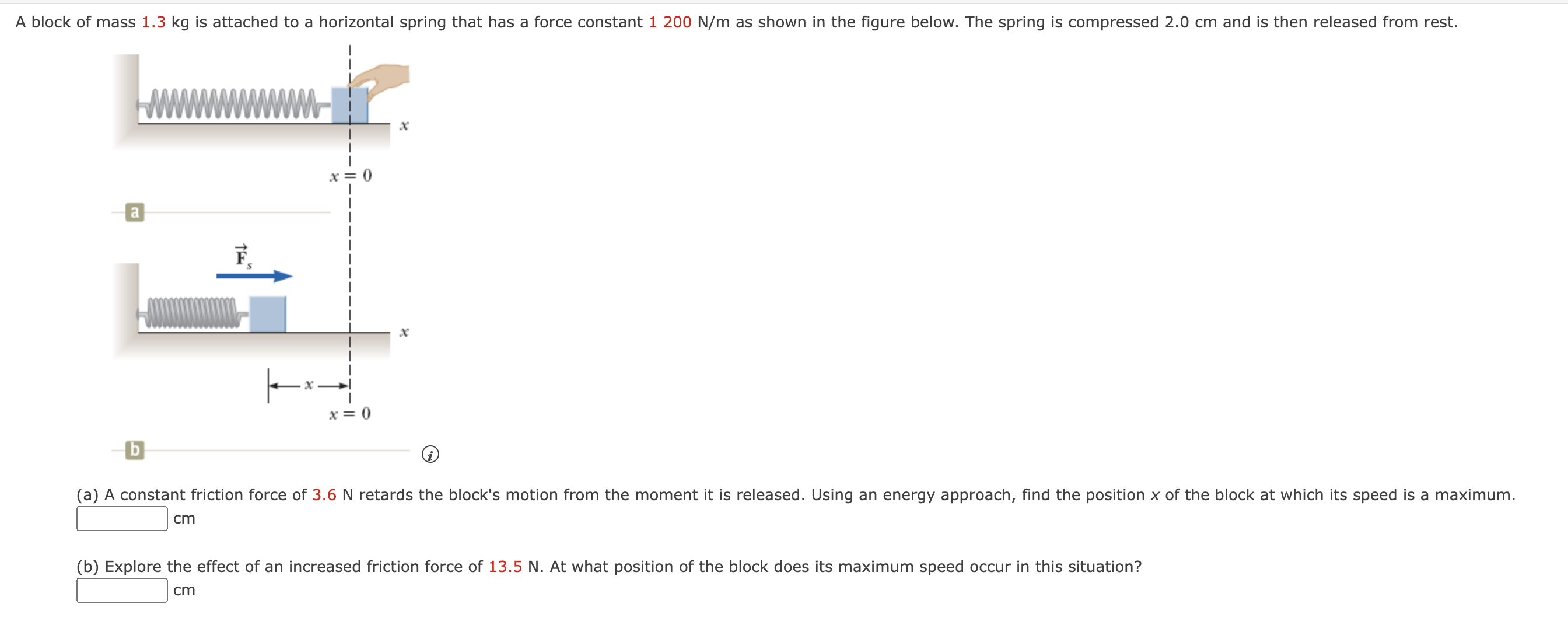 Solved cm(b) ﻿Explore the effect of an increased friction | Chegg.com