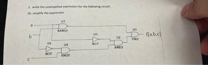 Solved 2. write the unsimplified expression for the | Chegg.com
