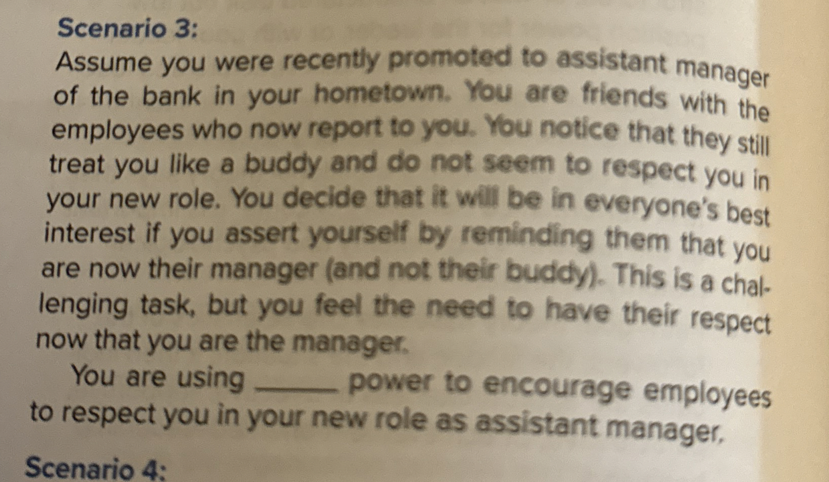 Solved Scenario 3:Assume you were recently promoted to | Chegg.com