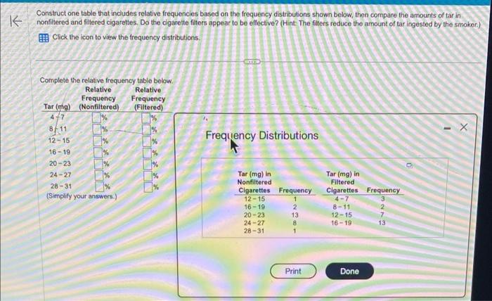 Solved Construct one table that includes relative | Chegg.com