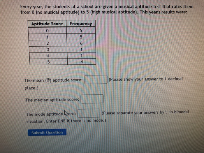 Solved Every year, the students at a school are given a | Chegg.com