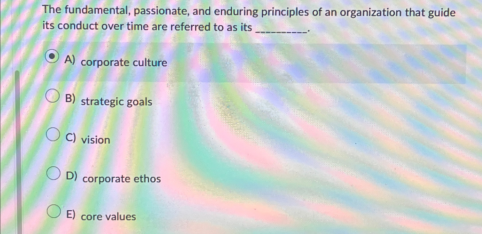 Solved The fundamental, passionate, and enduring principles | Chegg.com