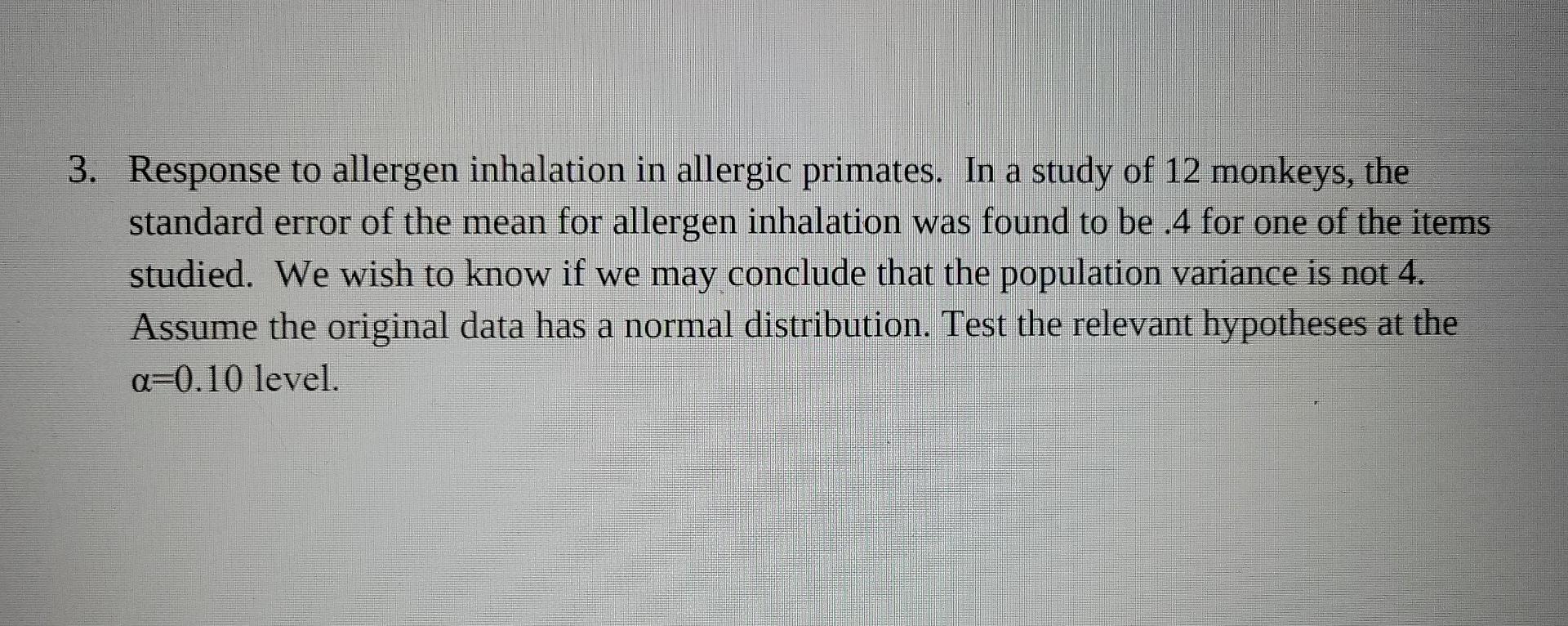 Solved 3. Response to allergen inhalation in allergic | Chegg.com