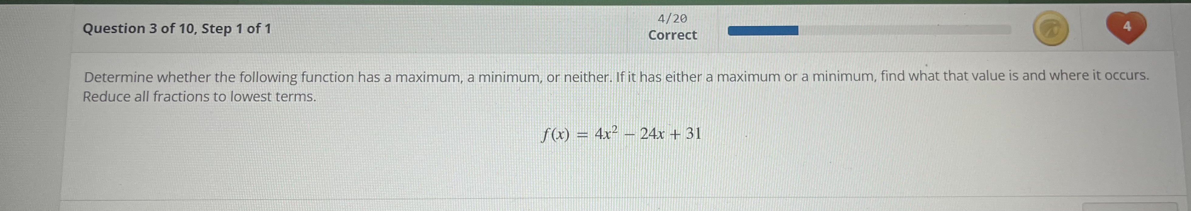 Solved Determine whether the following function has a | Chegg.com