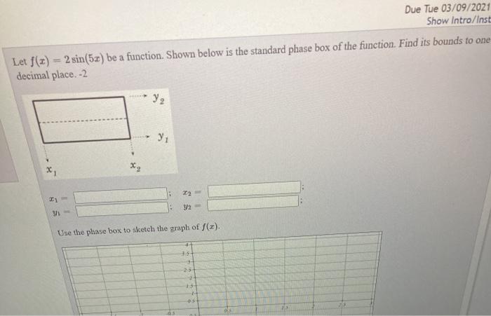 Solved Due Tue 03/09/2021 Show Intro/Inst Let f(1) = 2 | Chegg.com