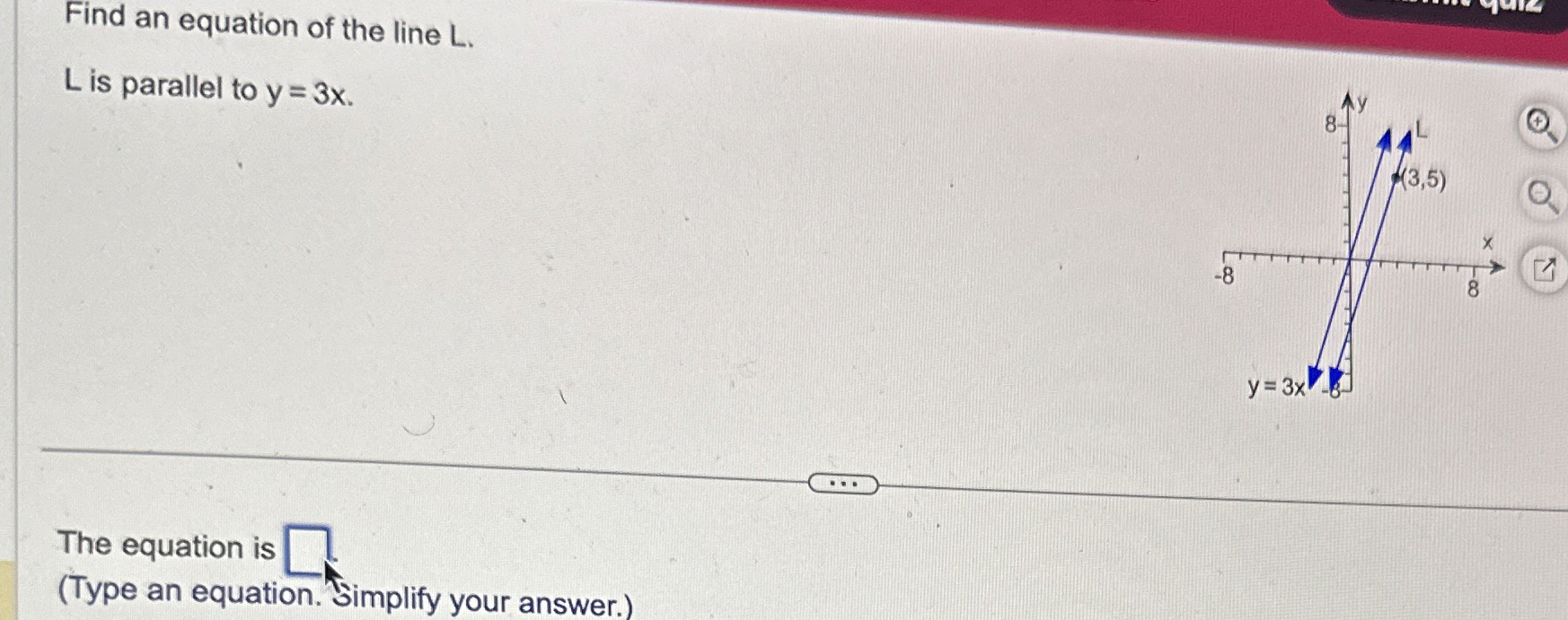 Solved Find an equation of the line L.L ﻿is parallel to | Chegg.com