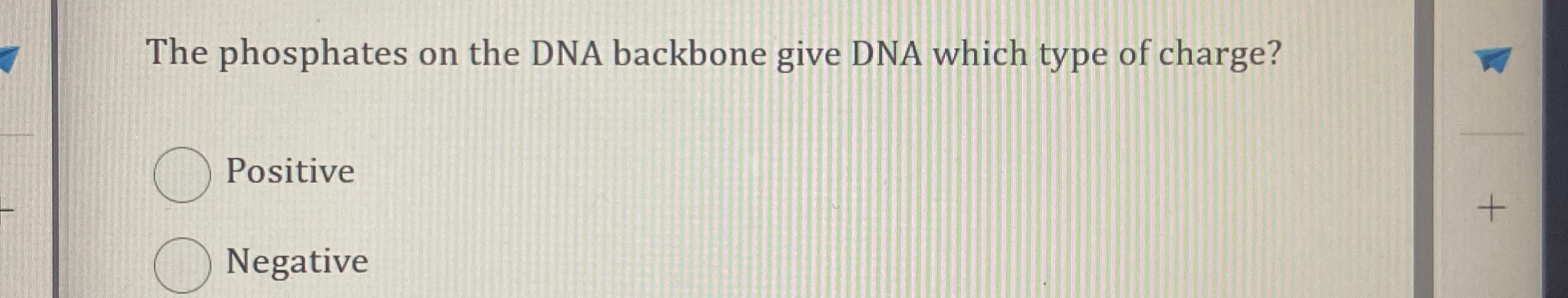 Solved The phosphates on the DNA backbone give DNA which | Chegg.com