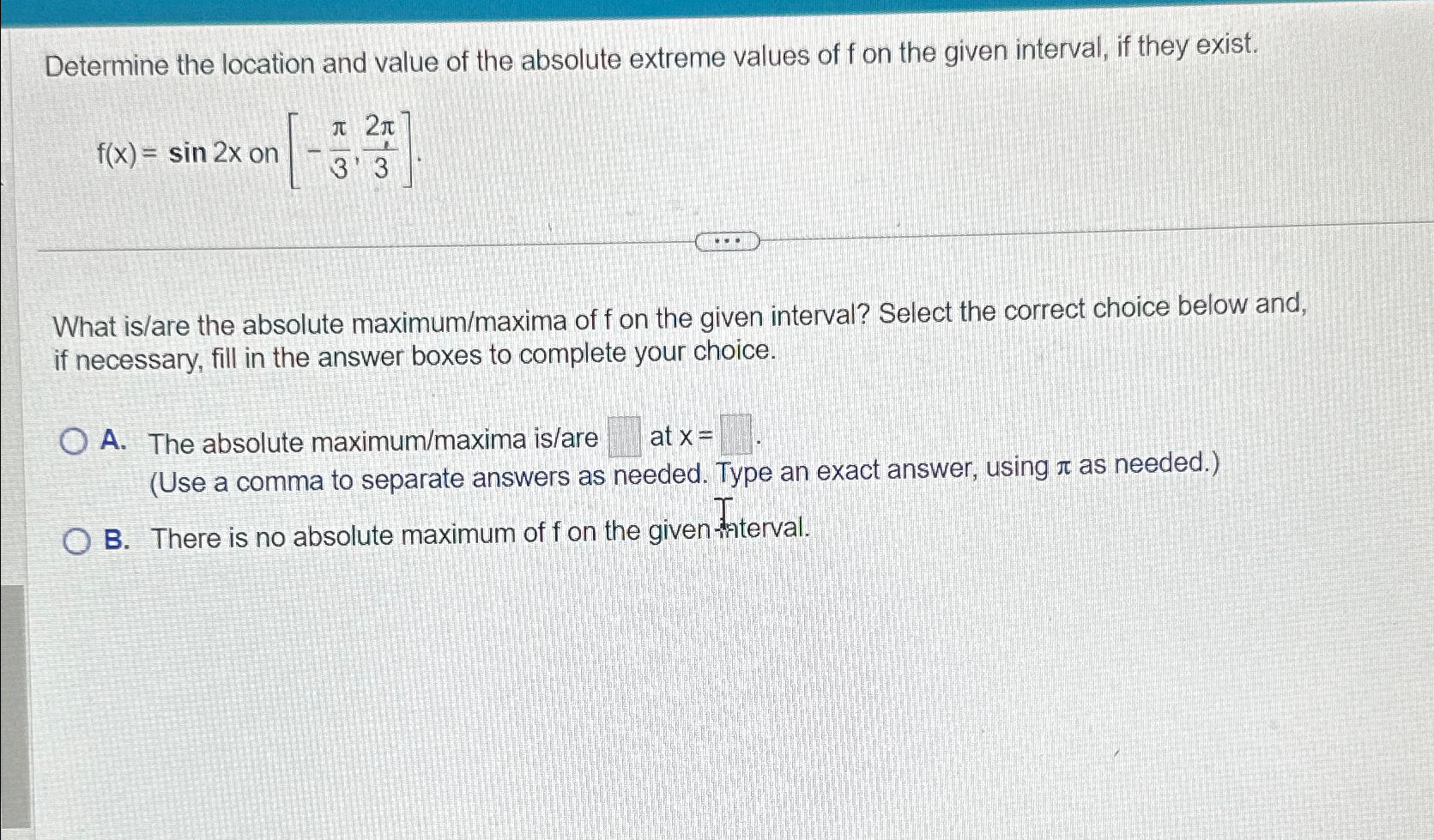 Solved Determine the location and value of the absolute | Chegg.com