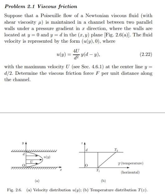 Solved Problem 2.1 Viscous friction Suppose that a | Chegg.com