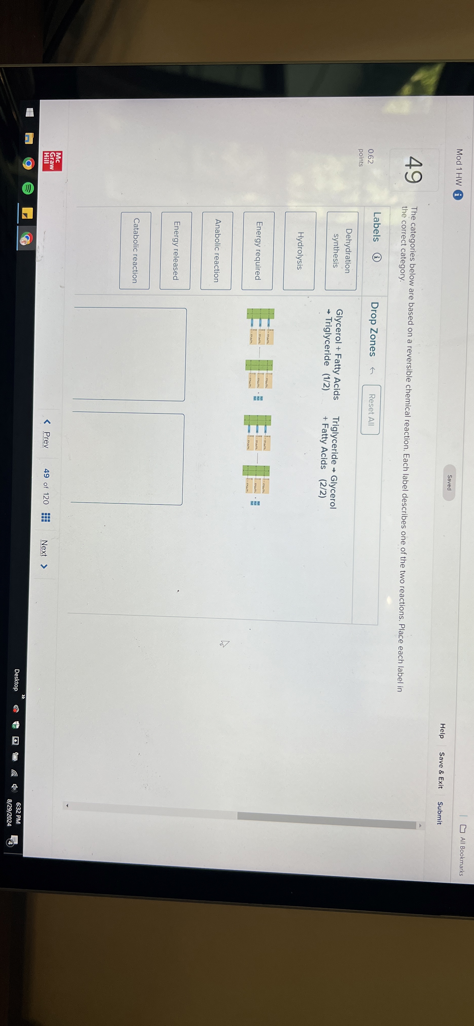 Solved Mod 1 ﻿HWiAll BookmarksSavedHelpSave & ExitSubmit49 | Chegg.com