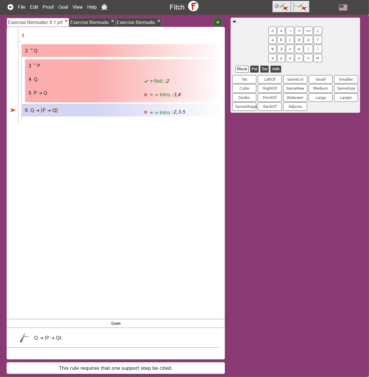 Solved This exercise asks you to prove that the sentence Q | Chegg.com