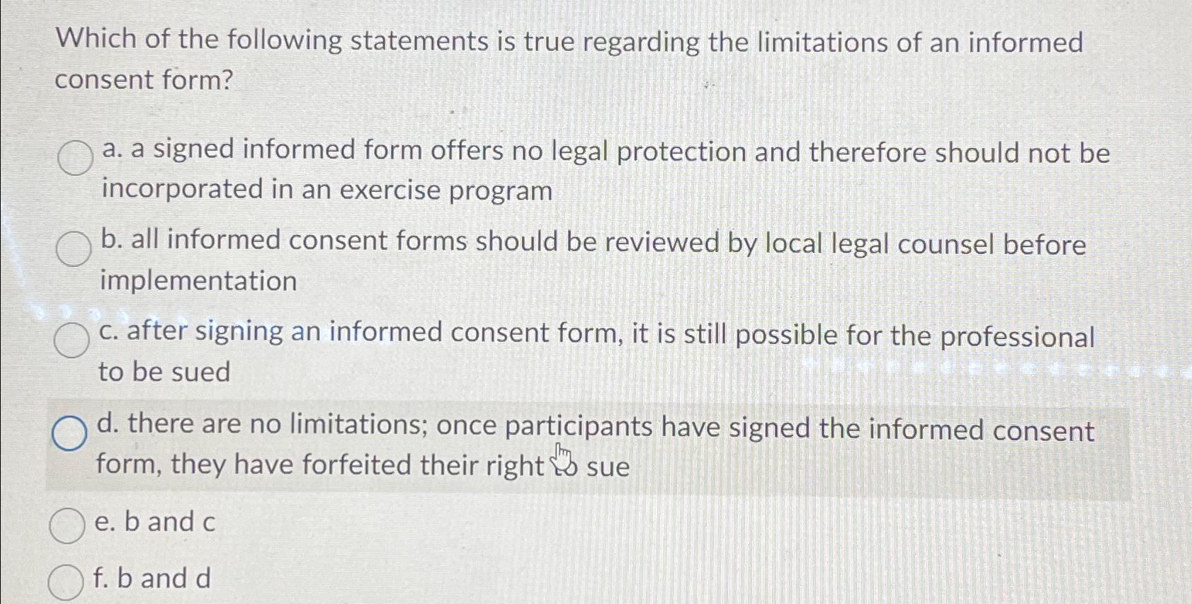 Solved Which of the following statements is true regarding | Chegg.com