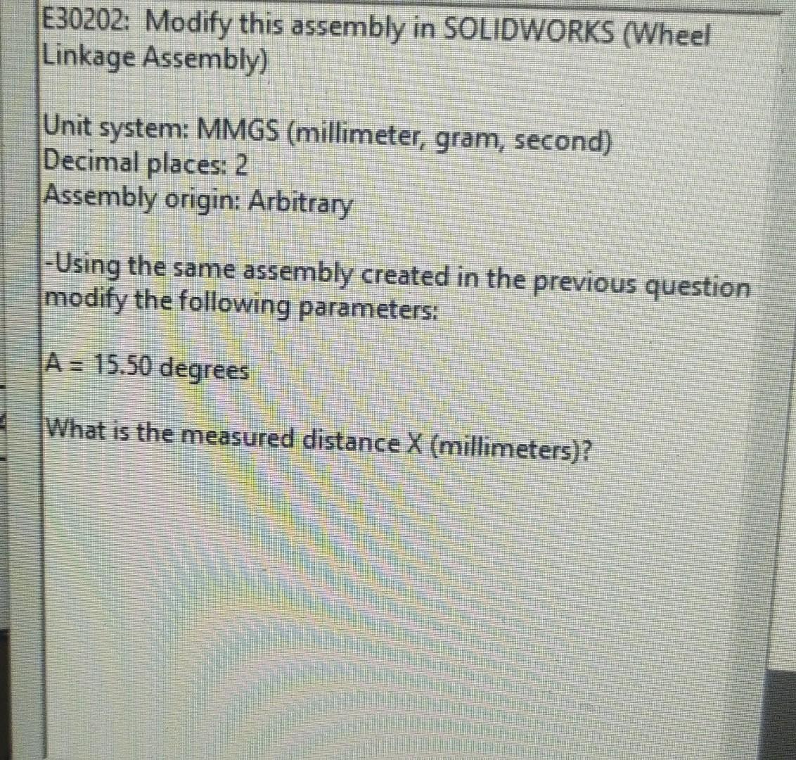 Solved E30201: Build this assembly in SOLIDWORKS (Wheel | Chegg.com