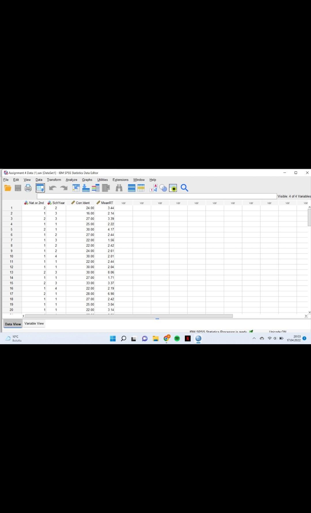 Dr. Bilish and colleagues ran an experiment using the | Chegg.com