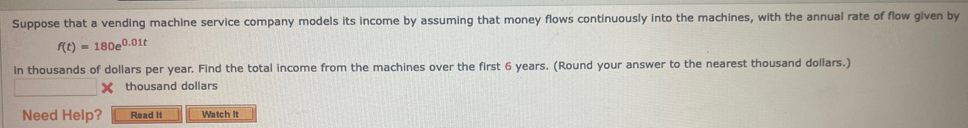 Solved Suppose that a vending machine service company models | Chegg.com