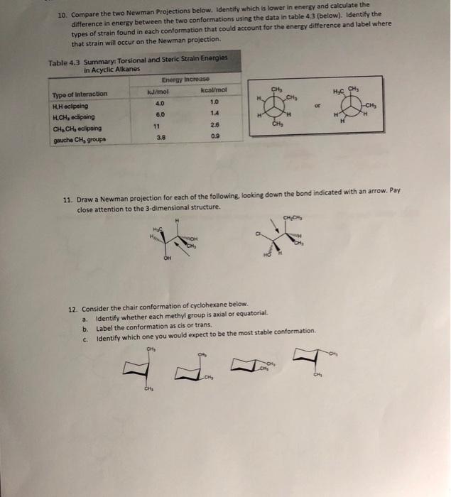 Solved 9. Convert each of the following Newman Projections | Chegg.com