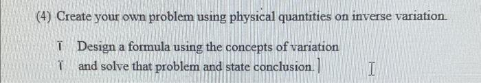 Solved (4) Create your own problem using physical quantities | Chegg.com