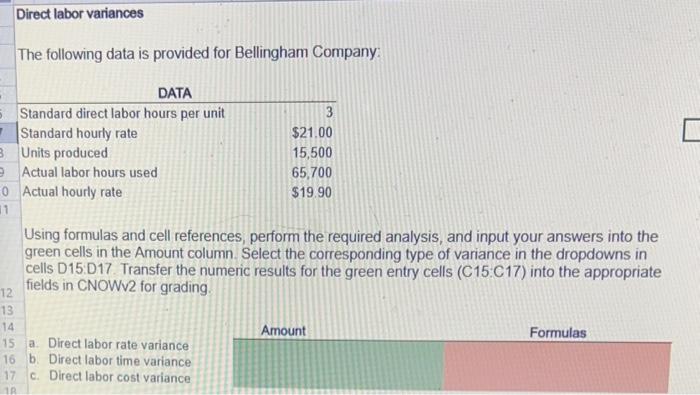 Solved What is the direct labor (a) rate variance, (b) time | Chegg.com
