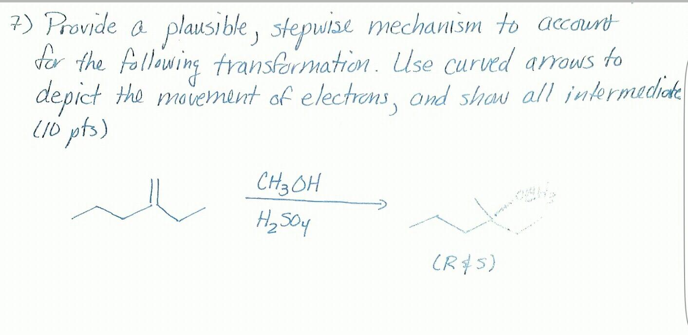Solved 7) Provide a plausible, stepwise mechanism to account | Chegg.com