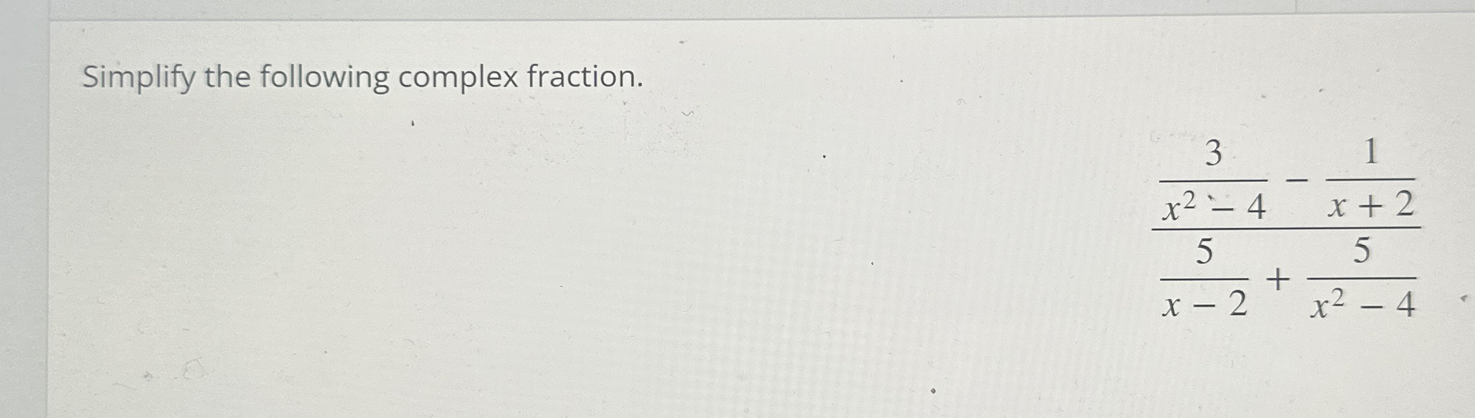 Solved Simplify the following complex | Chegg.com