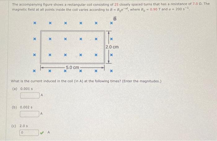 Solved The accompanying figure shows a rectangular coil | Chegg.com