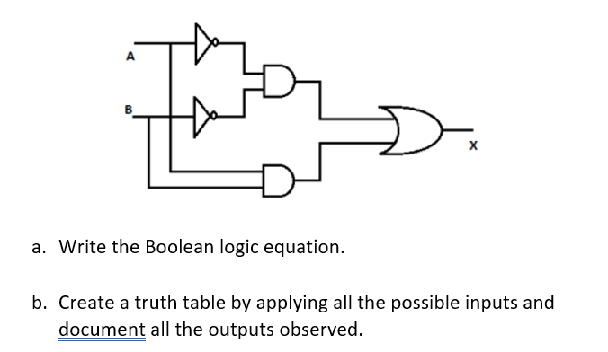 Solved a. ﻿Write the Boolean logic equation. a. ﻿Write the | Chegg.com