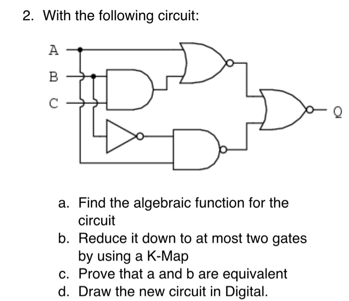Solved 2. With the following circuit: cs a. Find the | Chegg.com