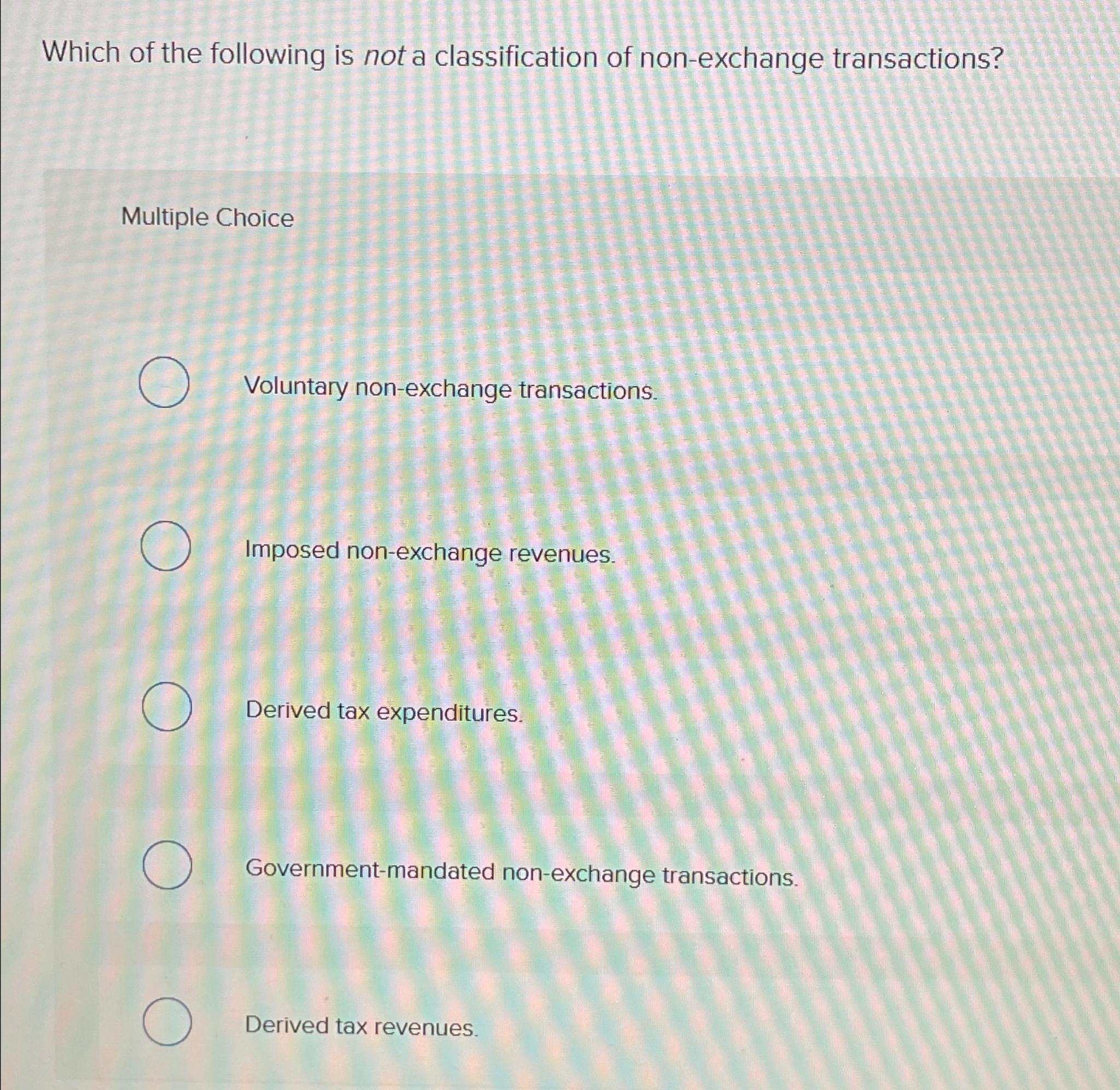 Solved Which of the following is not a classification of | Chegg.com