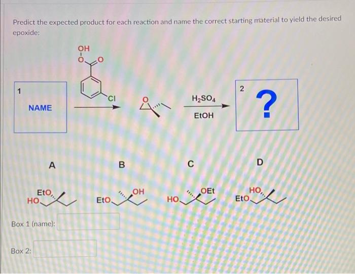 Solved Predict the expected product for each reaction and | Chegg.com