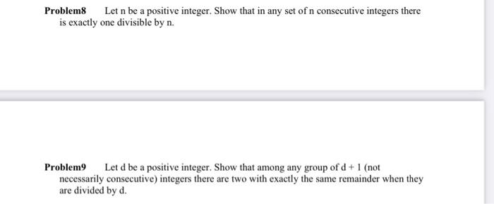Solved Problem8 Let N Be A Positive Integer Show That In