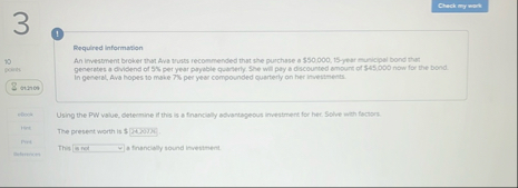 Solved 1Required Information19poer8 ﻿ownosAn investoment | Chegg.com