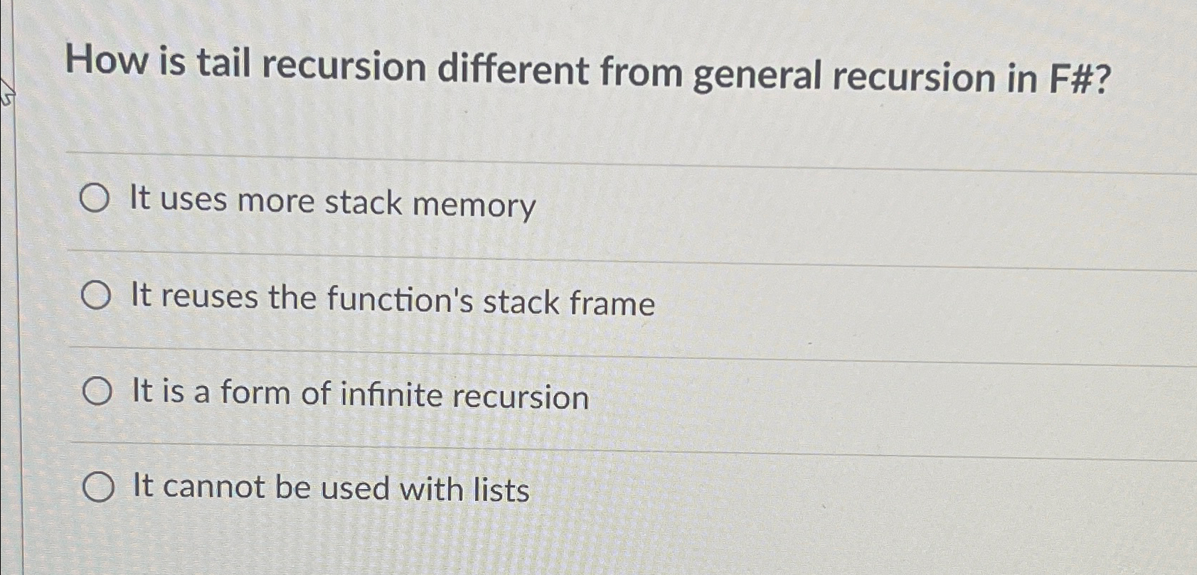 Solved How Is Tail Recursion Different From General