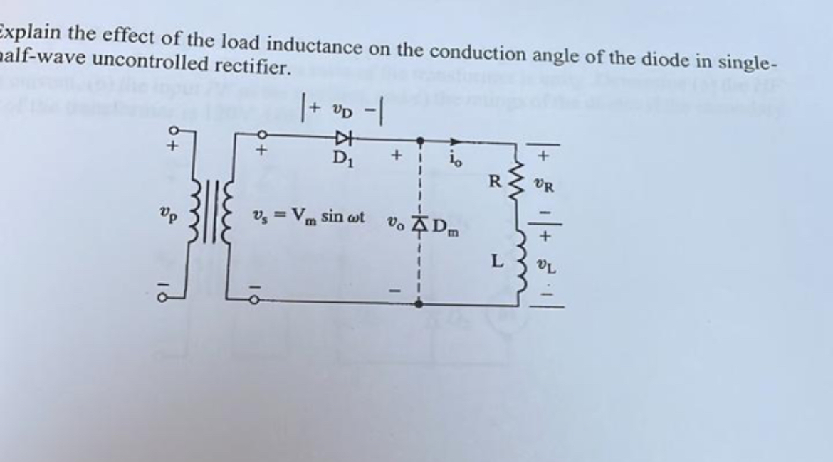 Solved ixplain the effect of the load inductance on the | Chegg.com