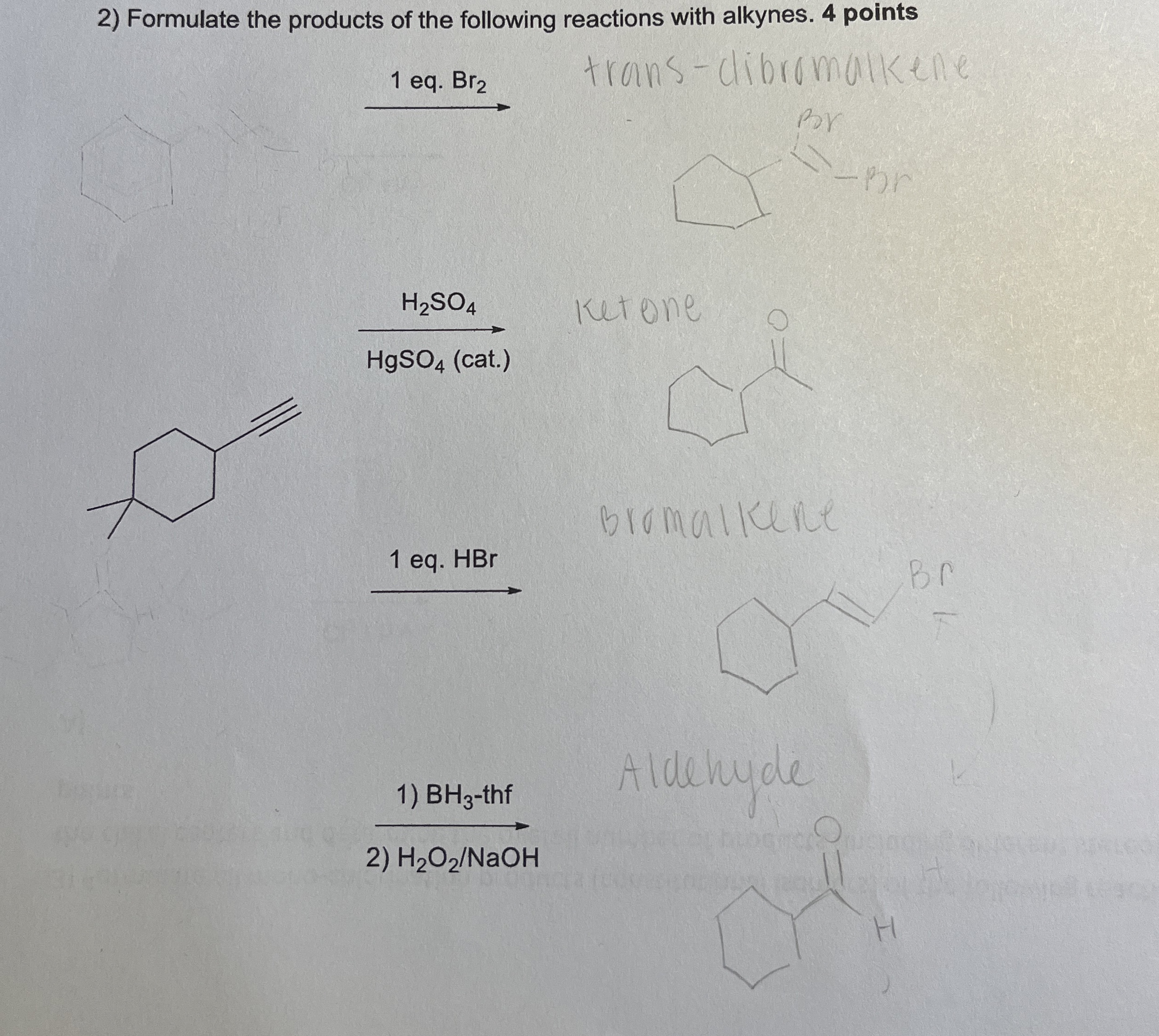 Solved Formulate the products of the following reactions | Chegg.com