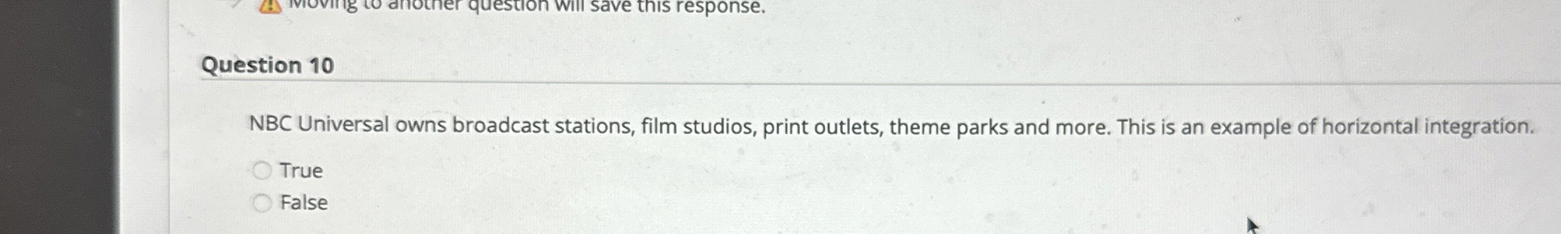 Solved Question 10NBC Universal owns broadcast stations, | Chegg.com