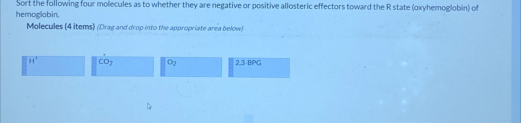 Solved Sort the following four molecules as to whether they | Chegg.com