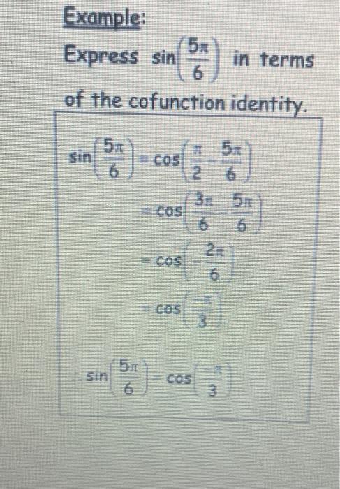 Solved 7 . 2. Write csc in terms of its co-function | Chegg.com