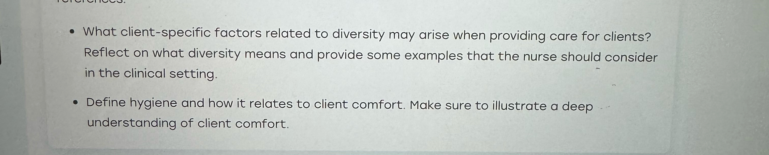 Solved What client-specific factors related to diversity may | Chegg.com