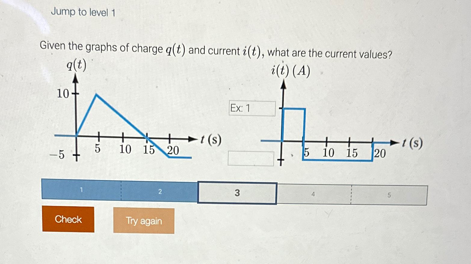 Solved Jump to level 1Given the graphs of charge q(t) ﻿and | Chegg.com