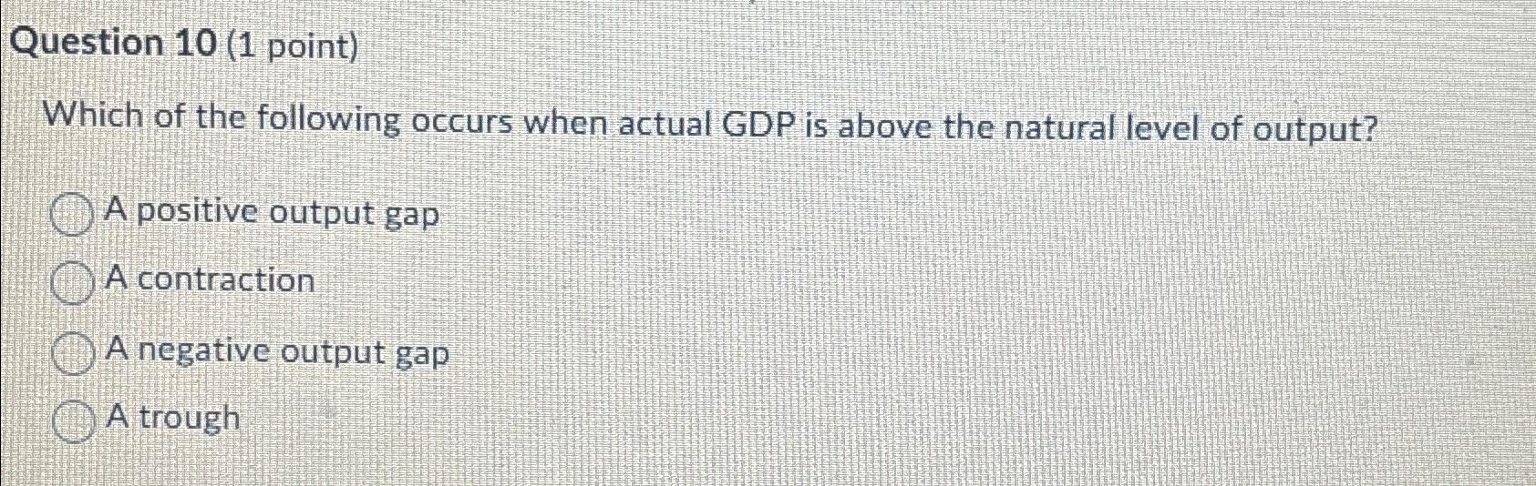 Solved Question 10 (1 ﻿point)Which of the following occurs | Chegg.com