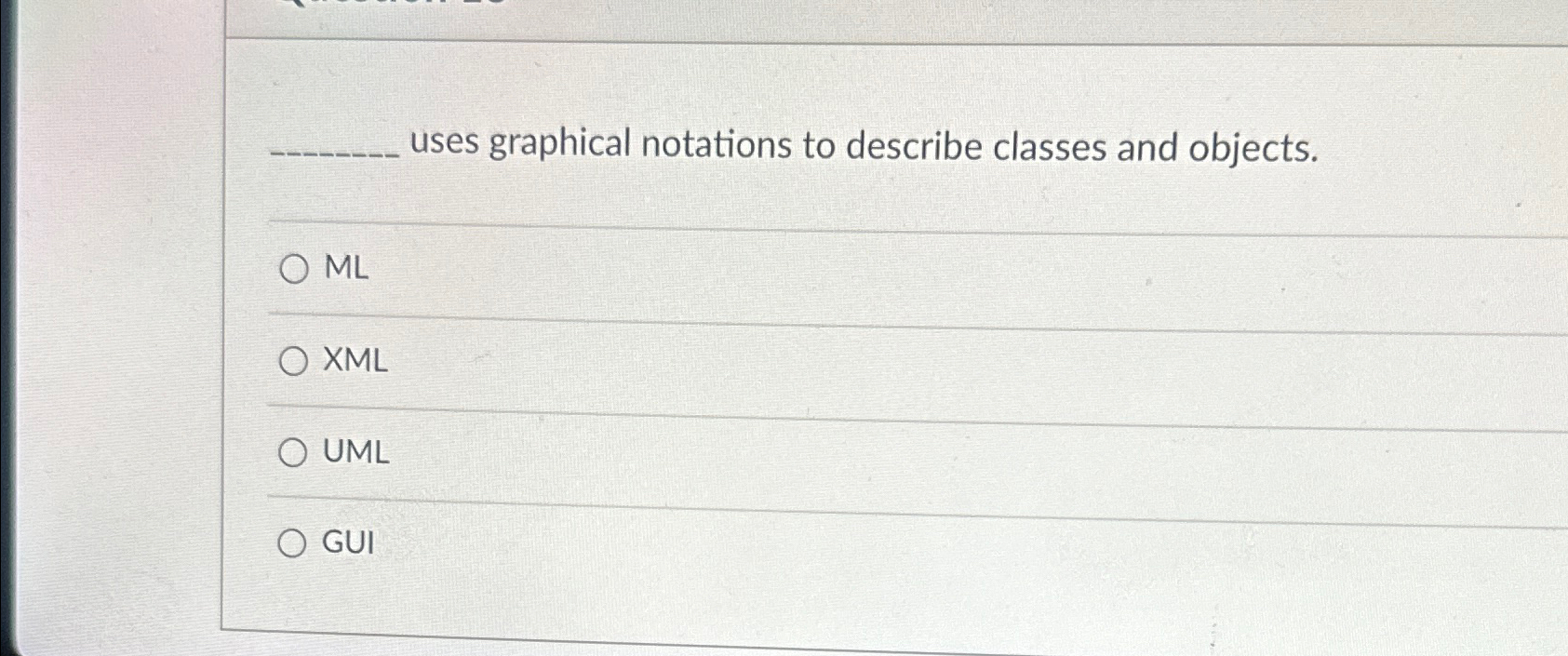 uses graphical notations to describe classes and | Chegg.com